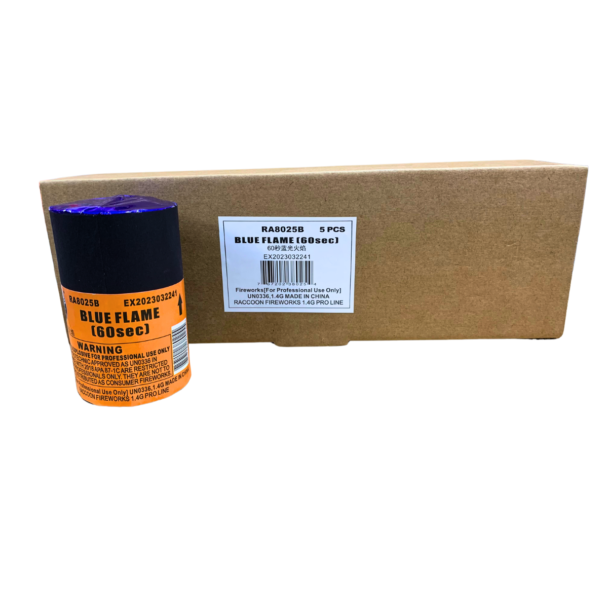 RA8025B - 60 sec Blue Flame Pack of 5 | Boomville Fireworks, LLC