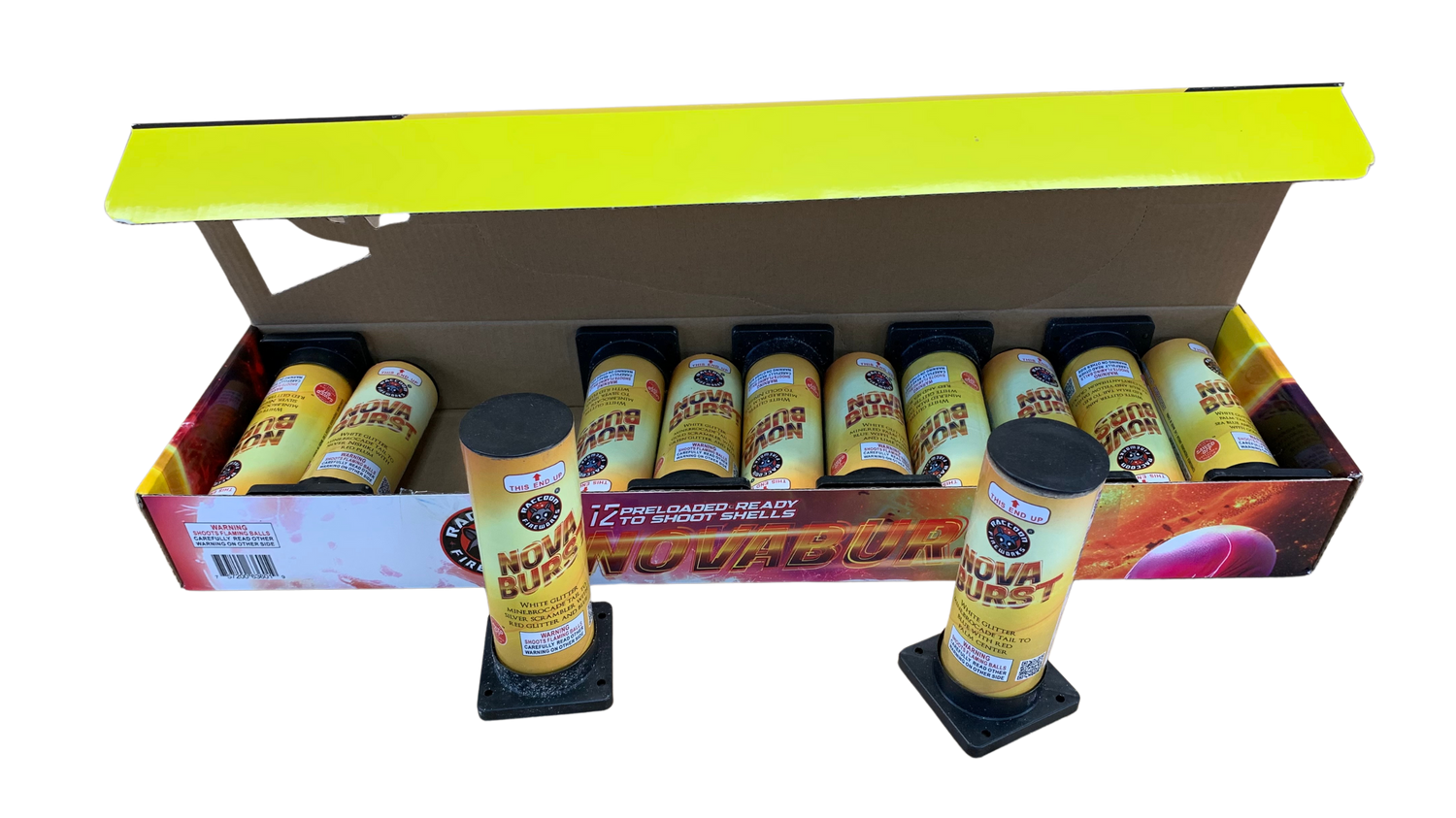 Novaburst Preloaded Shells 12 Pack Case of 8 | Boomville Fireworks, LLC