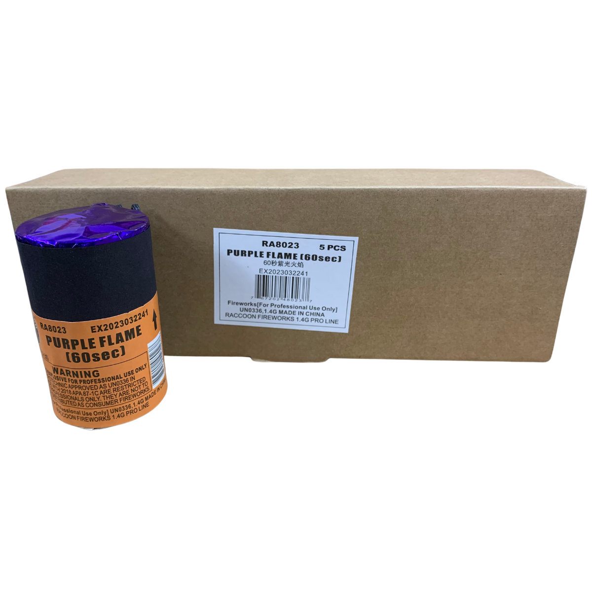 RA8023 - 60 sec Purple Flame Pack of 5 | Boomville Fireworks, LLC